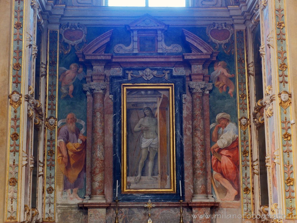 Back wall of the Chapel of the Savior in the Sanctuary of the Blessed ...